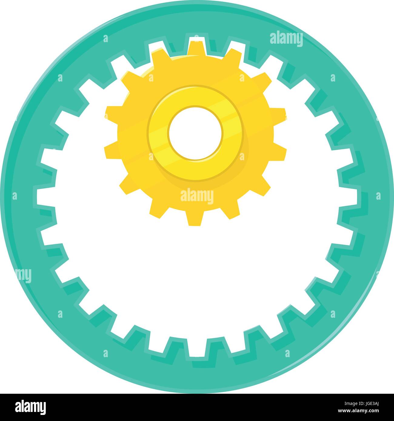 Large and small metal gears icon, cartoon style Stock Vector Image ...