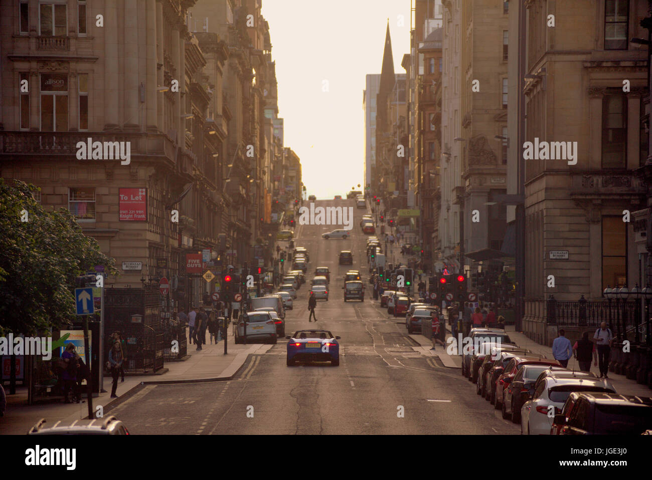 St Vincent Street Glasgow looking west Stock Photo - Alamy