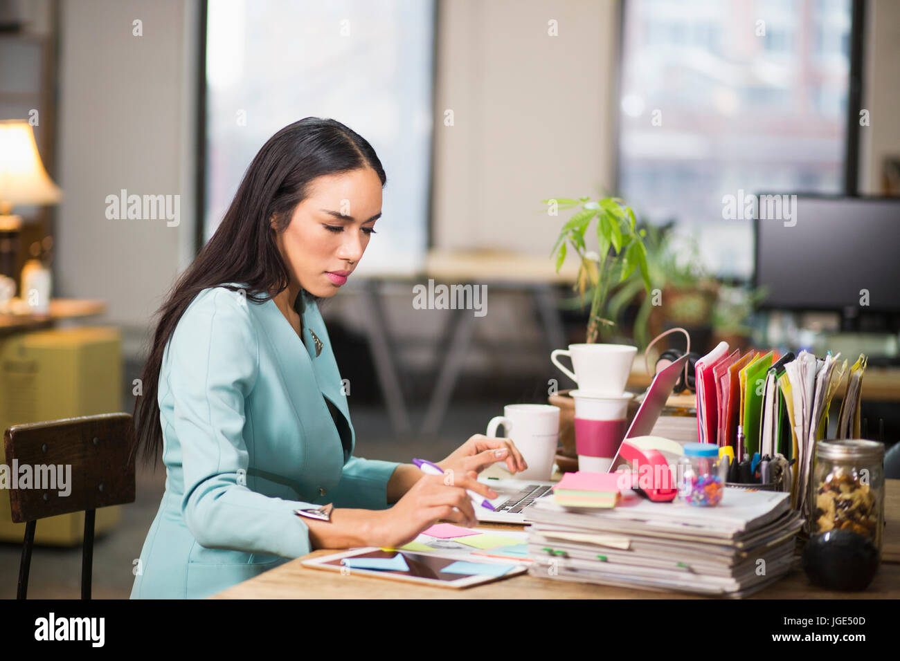 Thai transgender businesswoman working in office Stock Photo - Alamy