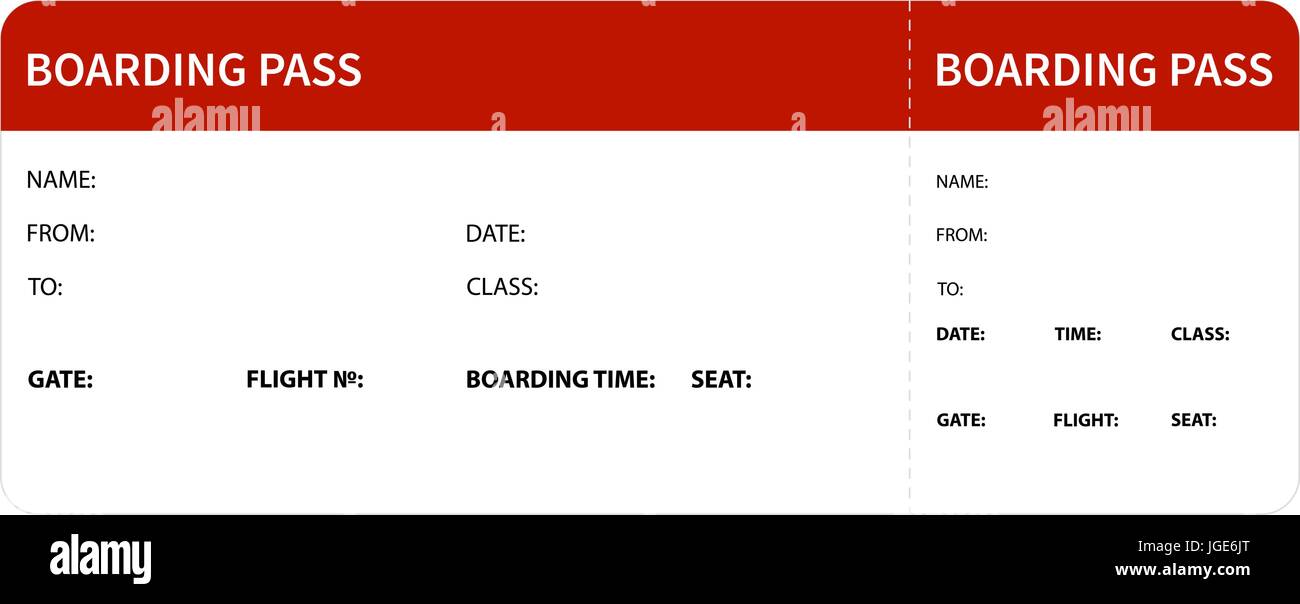 Red boarding pass hi-res stock photography and images - Alamy