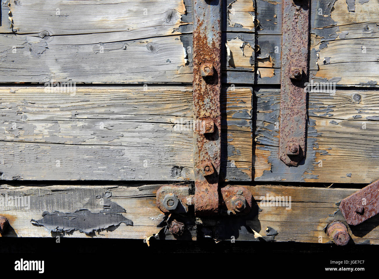 rusty wooden metal old gate Stock Photo - Alamy