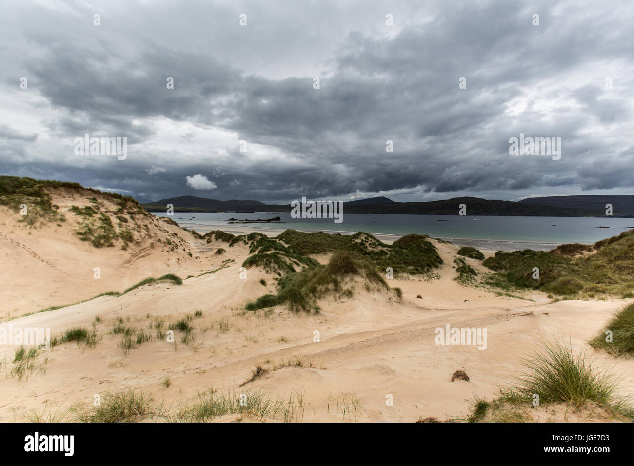 Balnakeil Bay, Scotland. Picturesque view of Balnakeil Bay beach and ...