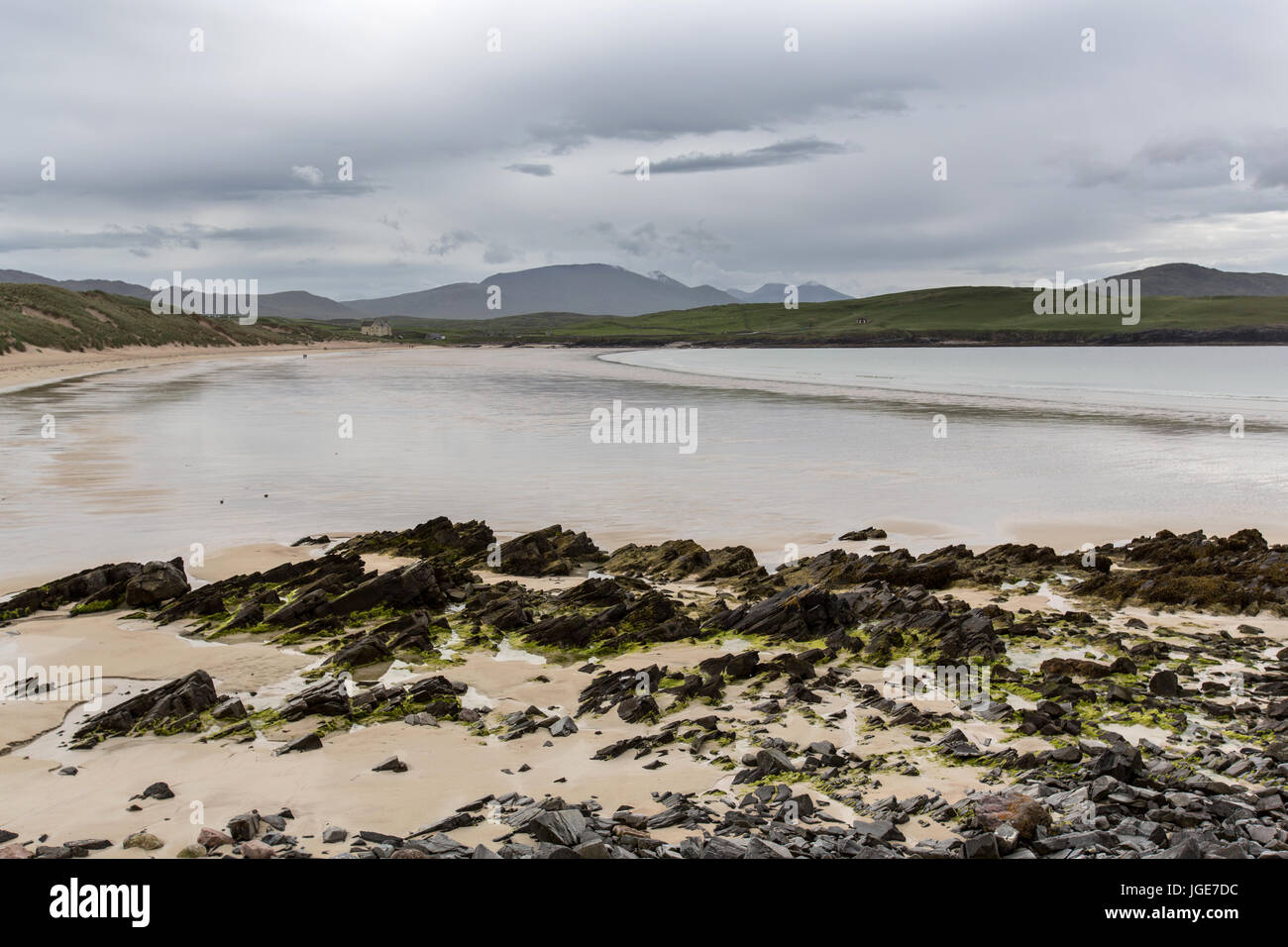 Balnakeil Bay, Scotland. Picturesque view of Balnakeil Bay beach at ...