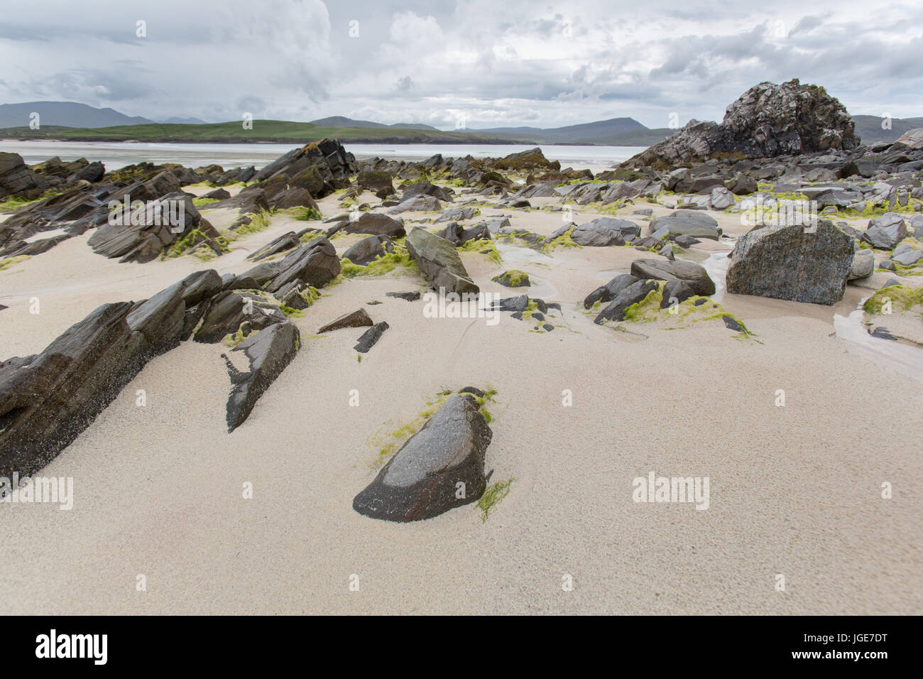 Balnakeil Bay, Scotland. Picturesque view of Balnakeil Bay beach at ...