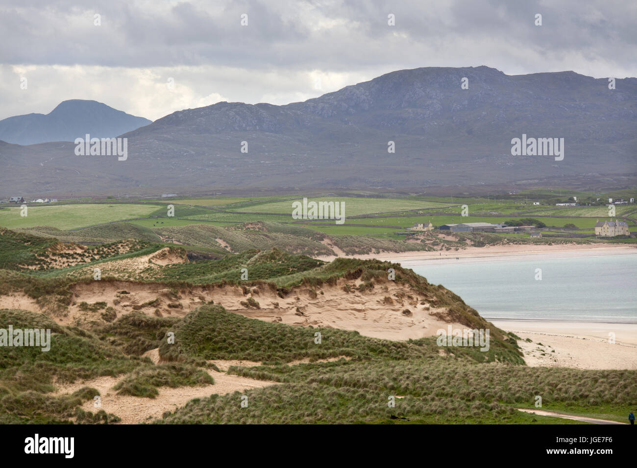 Balnakeil Bay, Scotland. Picturesque view of the sand dunes at Faraid ...