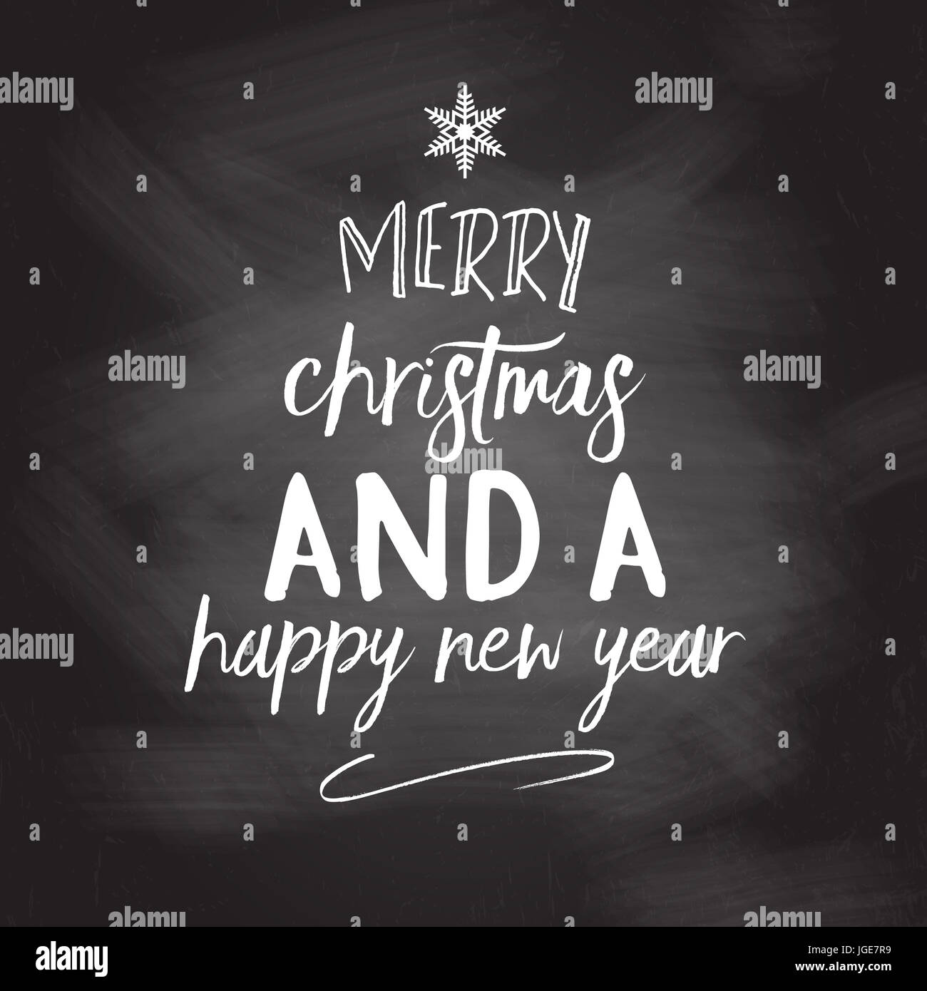 Chalkboard christmas and new year background with typography design ...