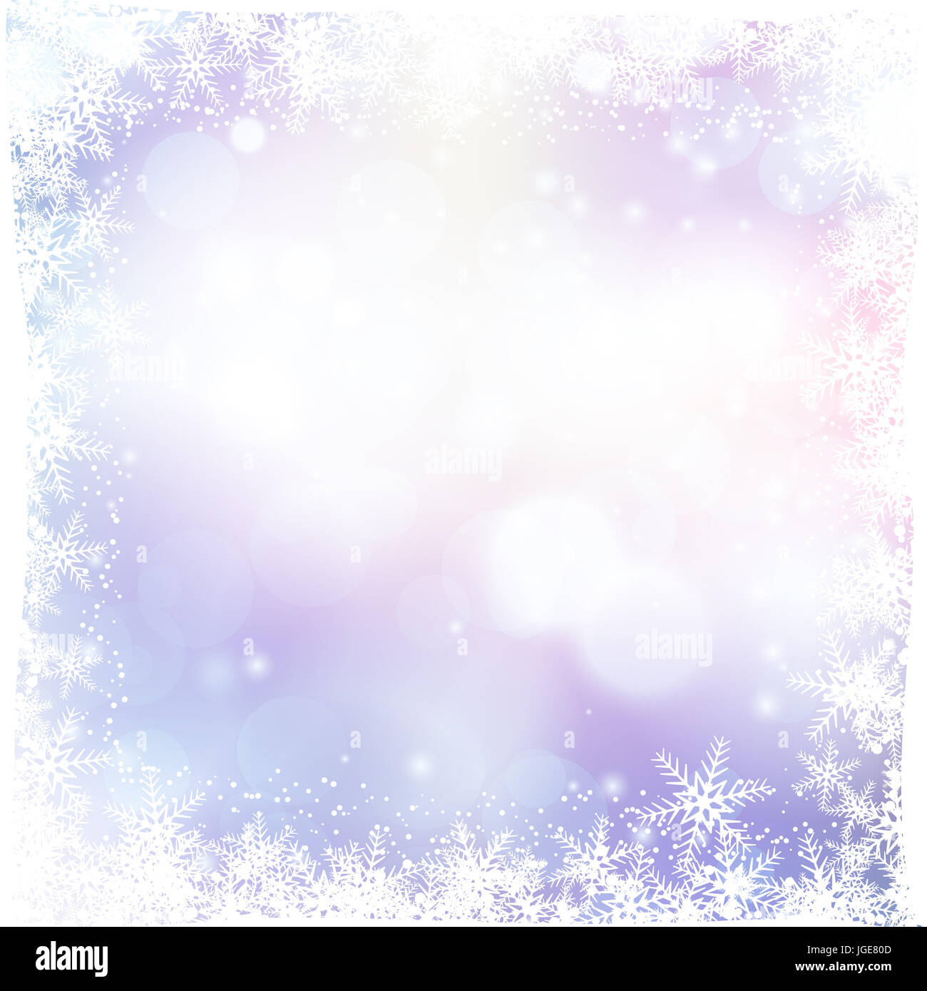 Christmas background with snowflake border Stock Photo - Alamy