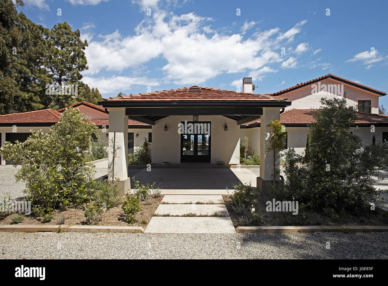 Contemporary Spanish residence in Malibu Stock Photo - Alamy