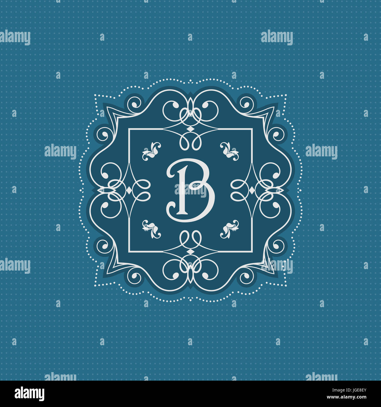 Decorative monogram background with stylish design Stock Photo - Alamy