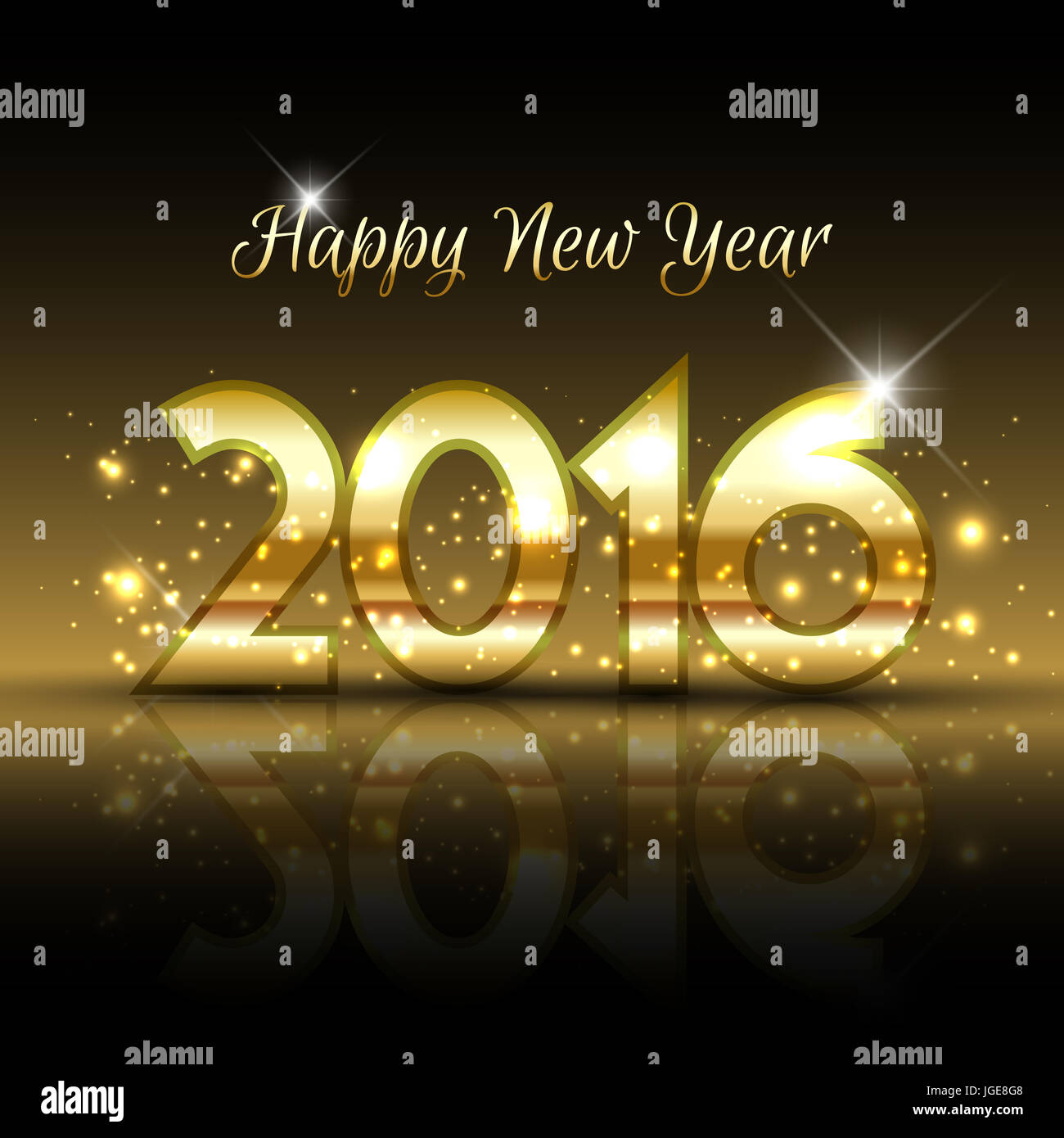 Happy New Year background with a gold metallic design Stock Photo - Alamy