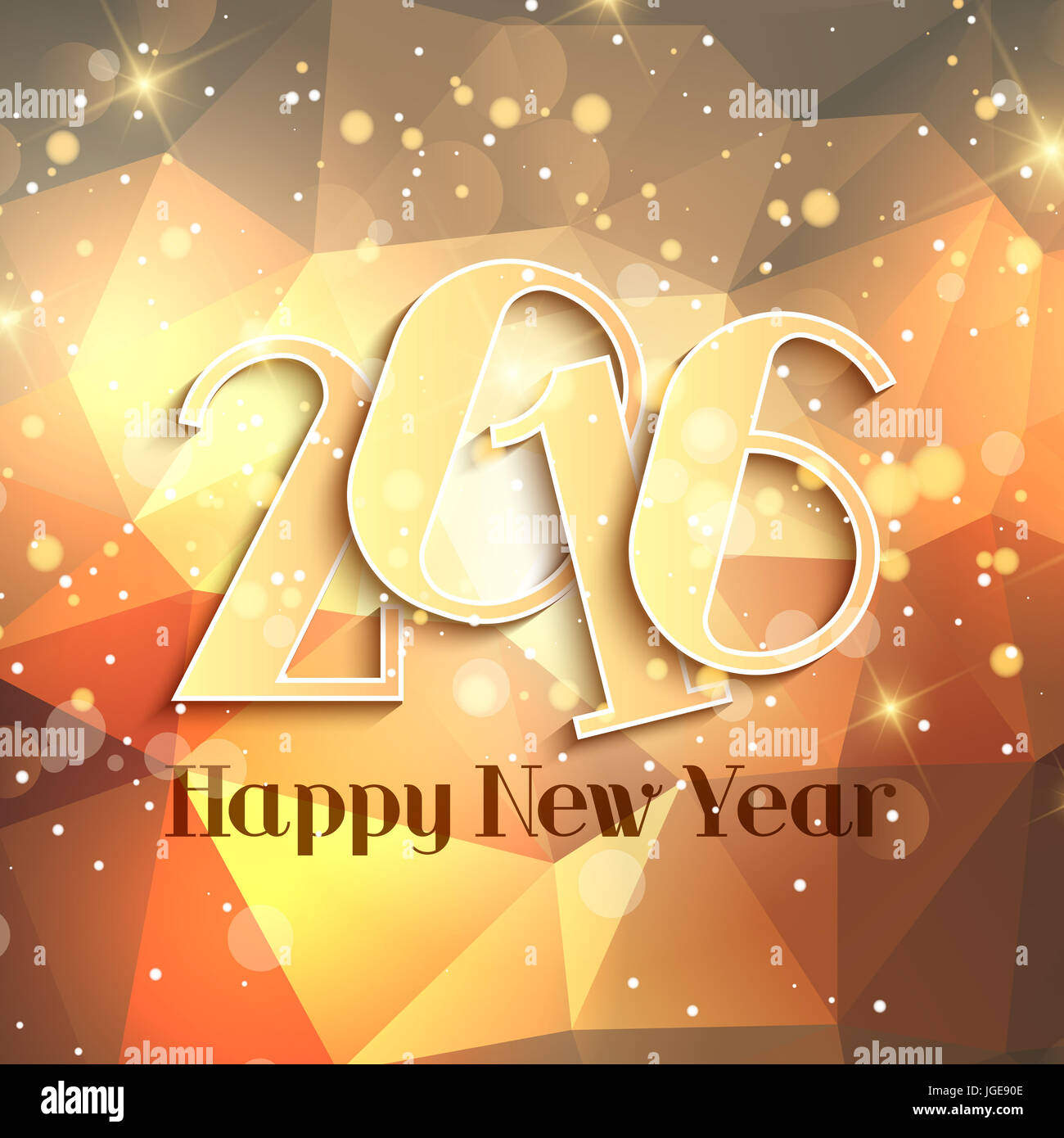 Happy New Year background with geometric design Stock Photo - Alamy