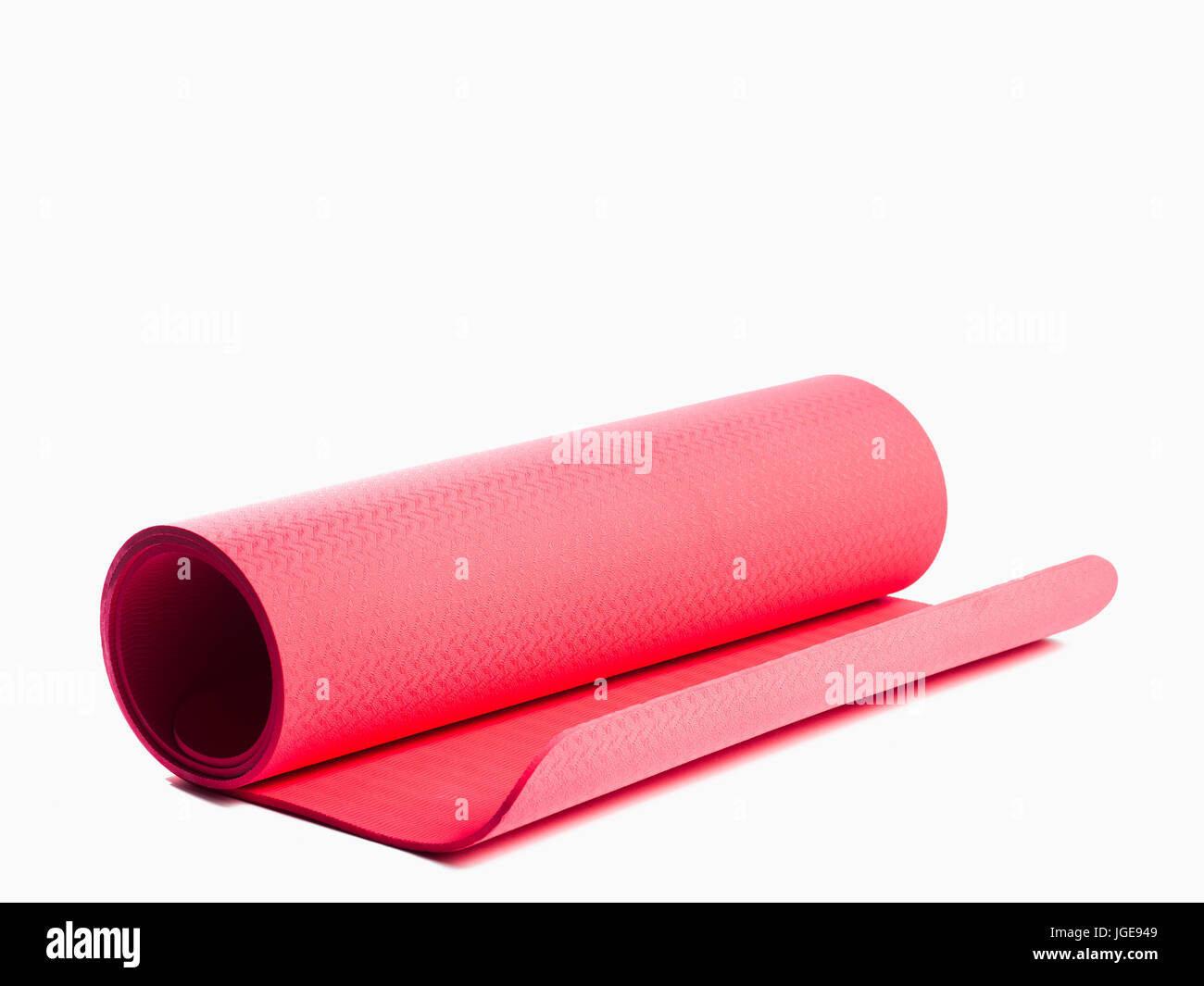 Red sport mat on isolated background Stock Photo - Alamy
