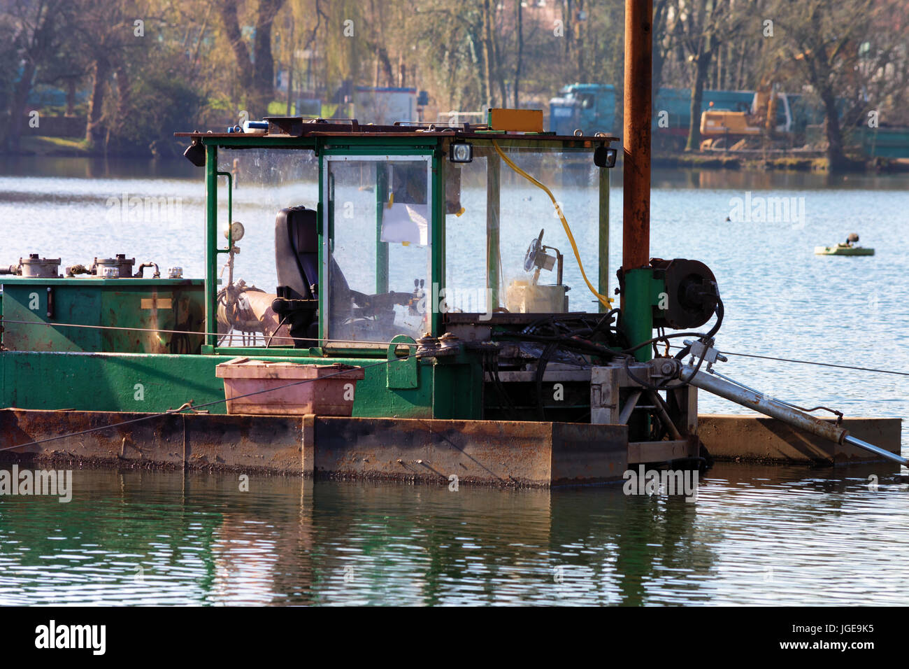 Dredger, Floating excavator when dredging of soil, sand and silt from a ...