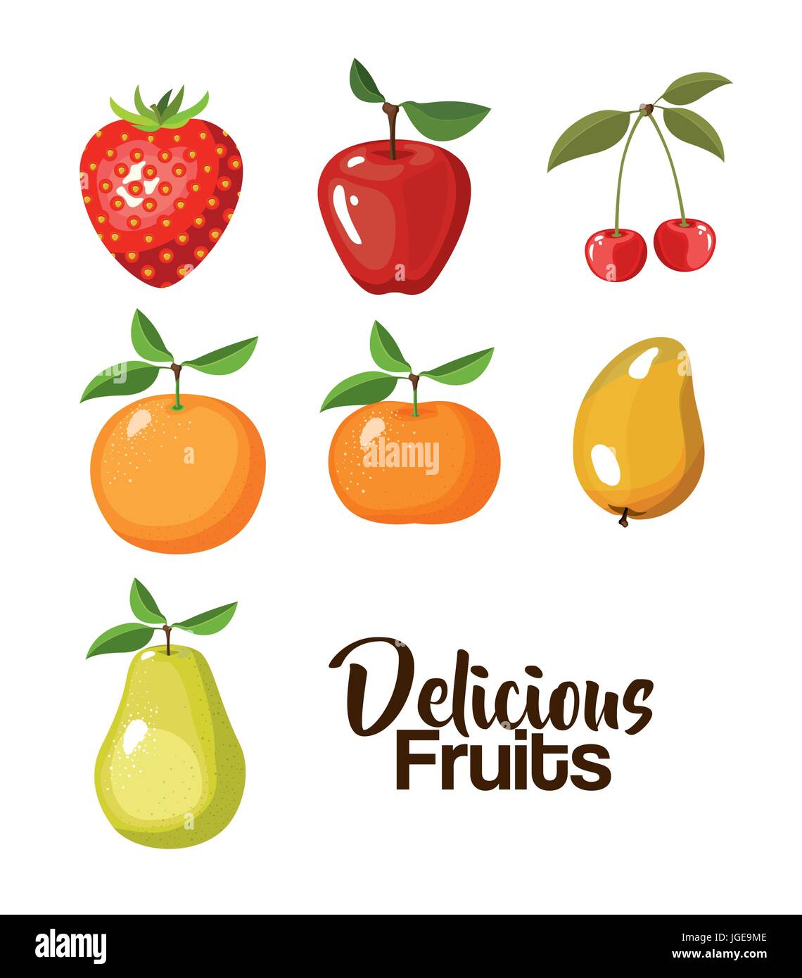 Apple types set Cut Out Stock Images & Pictures - Alamy