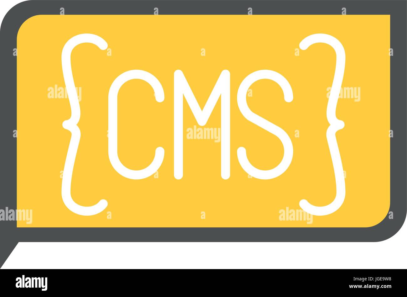 colorful silhouette of rectangle text cms Stock Vector Image & Art - Alamy