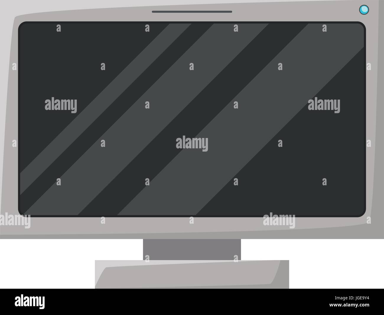 realistic grayscale silhouette of lcd monitor Stock Vector Image & Art - Alamy