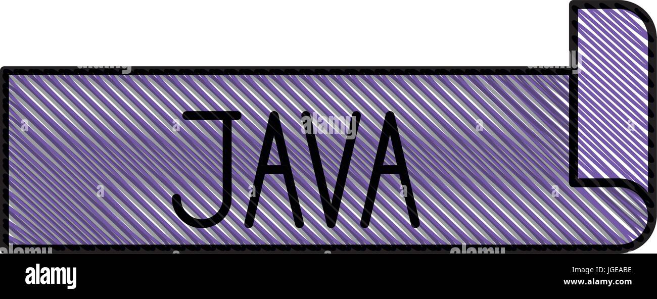 colored pencil silhouette label text of java Stock Vector Image & Art ...