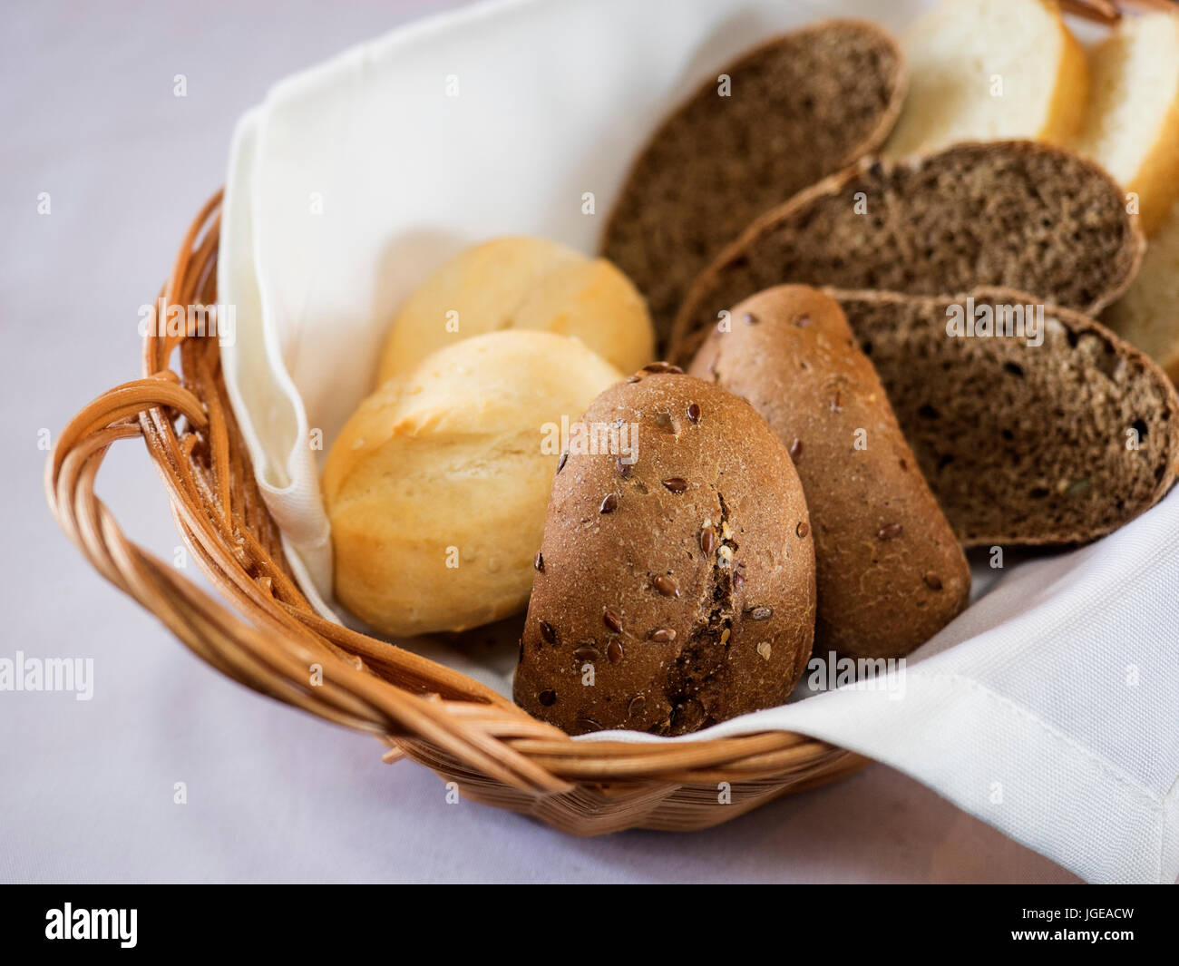 Various kinds of bread for dinner Stock Photo - Alamy