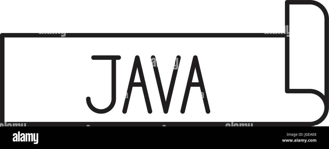 monochrome silhouette label text of java Stock Vector Image & Art - Alamy