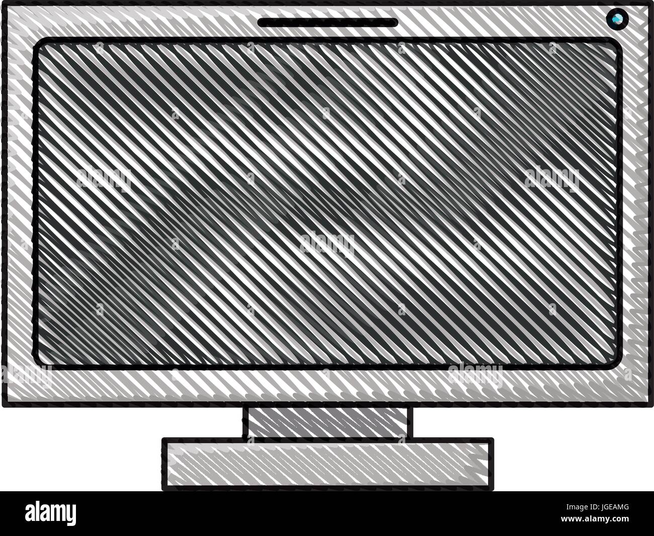 colored pencil silhouette of lcd monitor Stock Vector Image & Art - Alamy