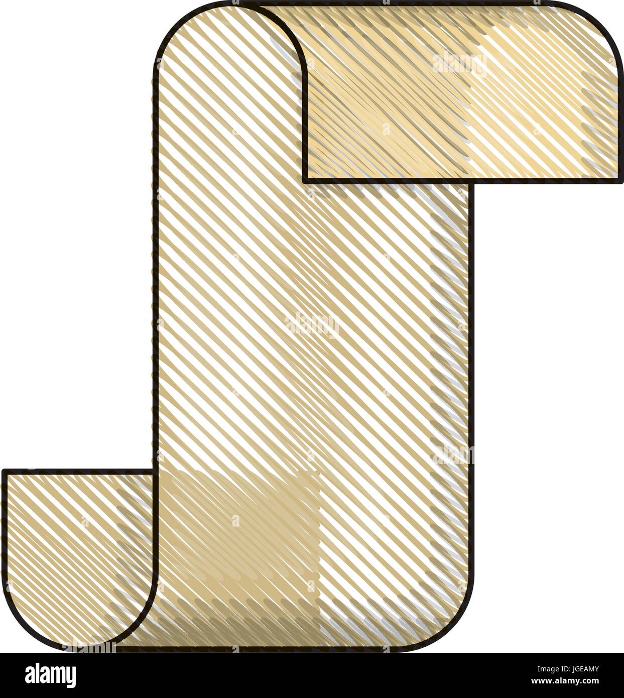 colored pencil silhouette of continuously paper sheet Stock Vector ...