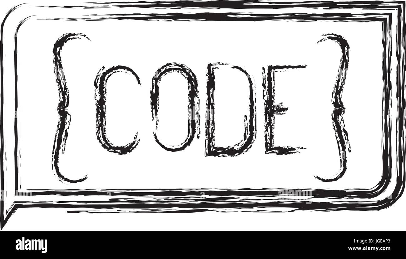 monochrome blurred silhouette of rectangle text code Stock Vector Image & Art - Alamy