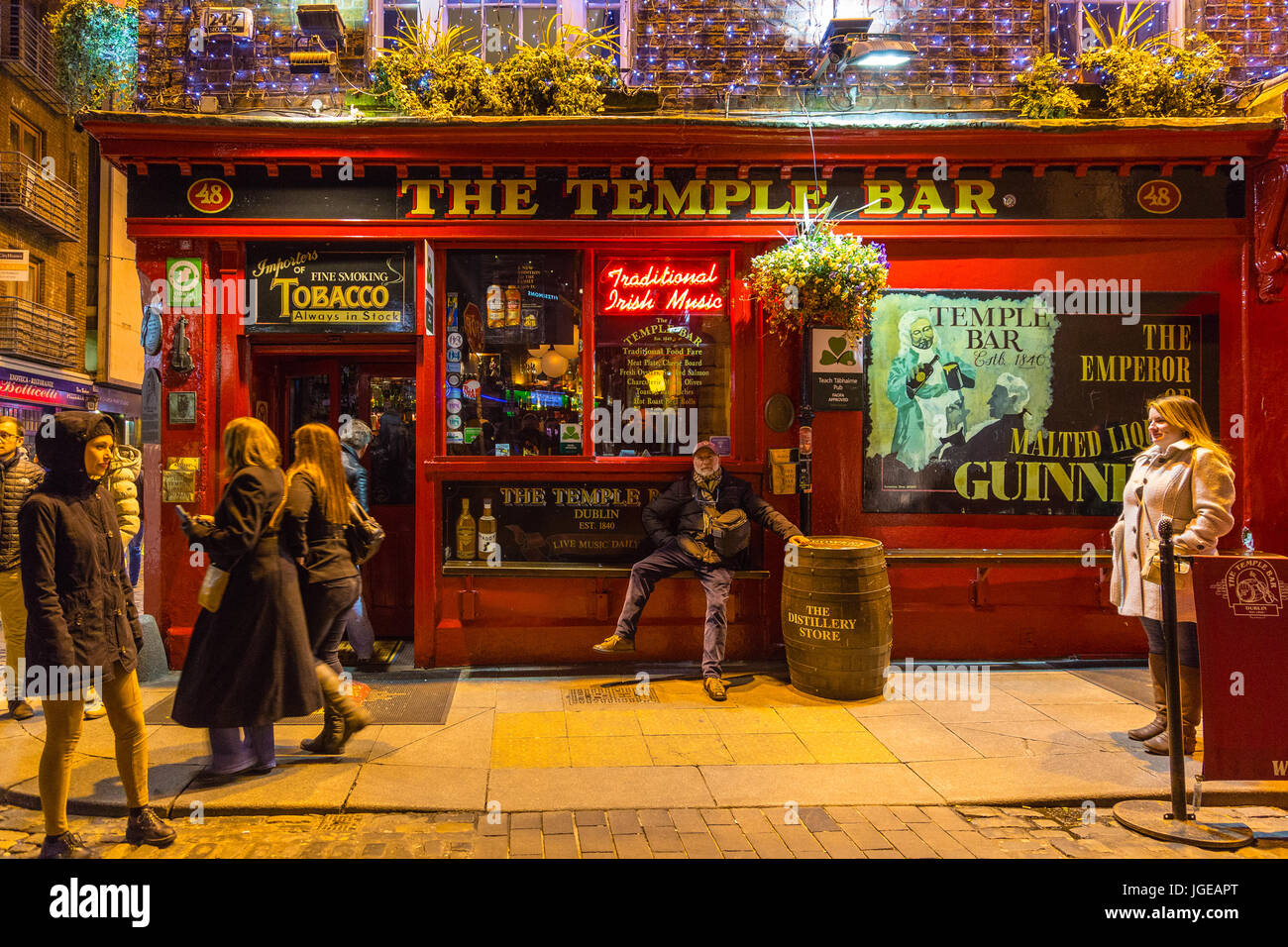 Temple Bar, entertainment area, central Dublin, Ireland, Europe Stock ...