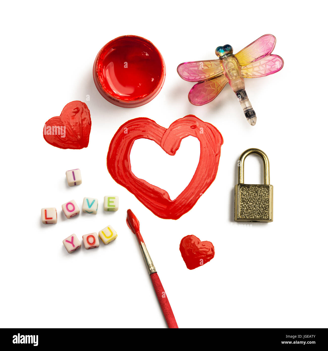 painted red heart Stock Photo - Alamy