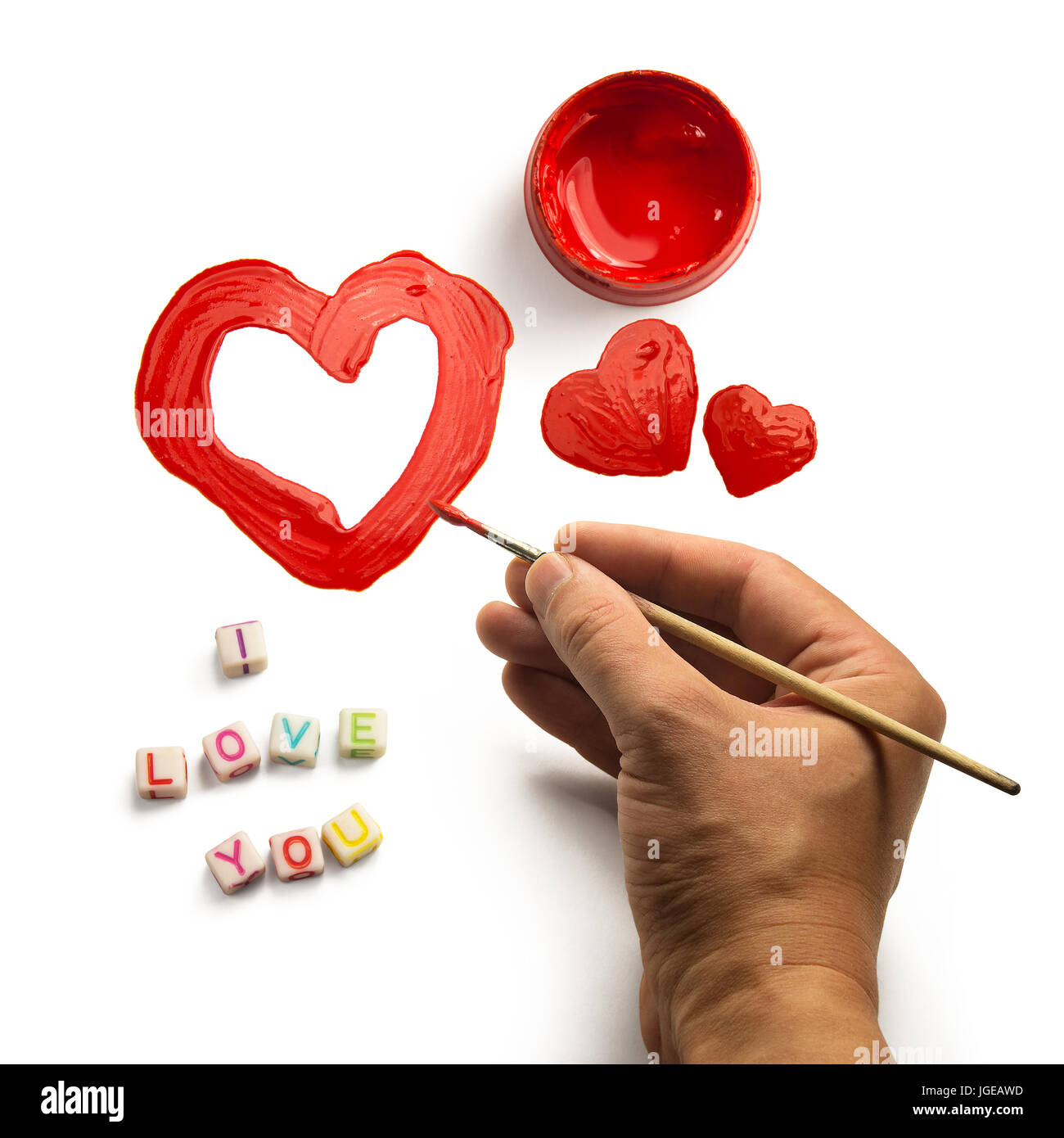 painted red heart Stock Photo - Alamy