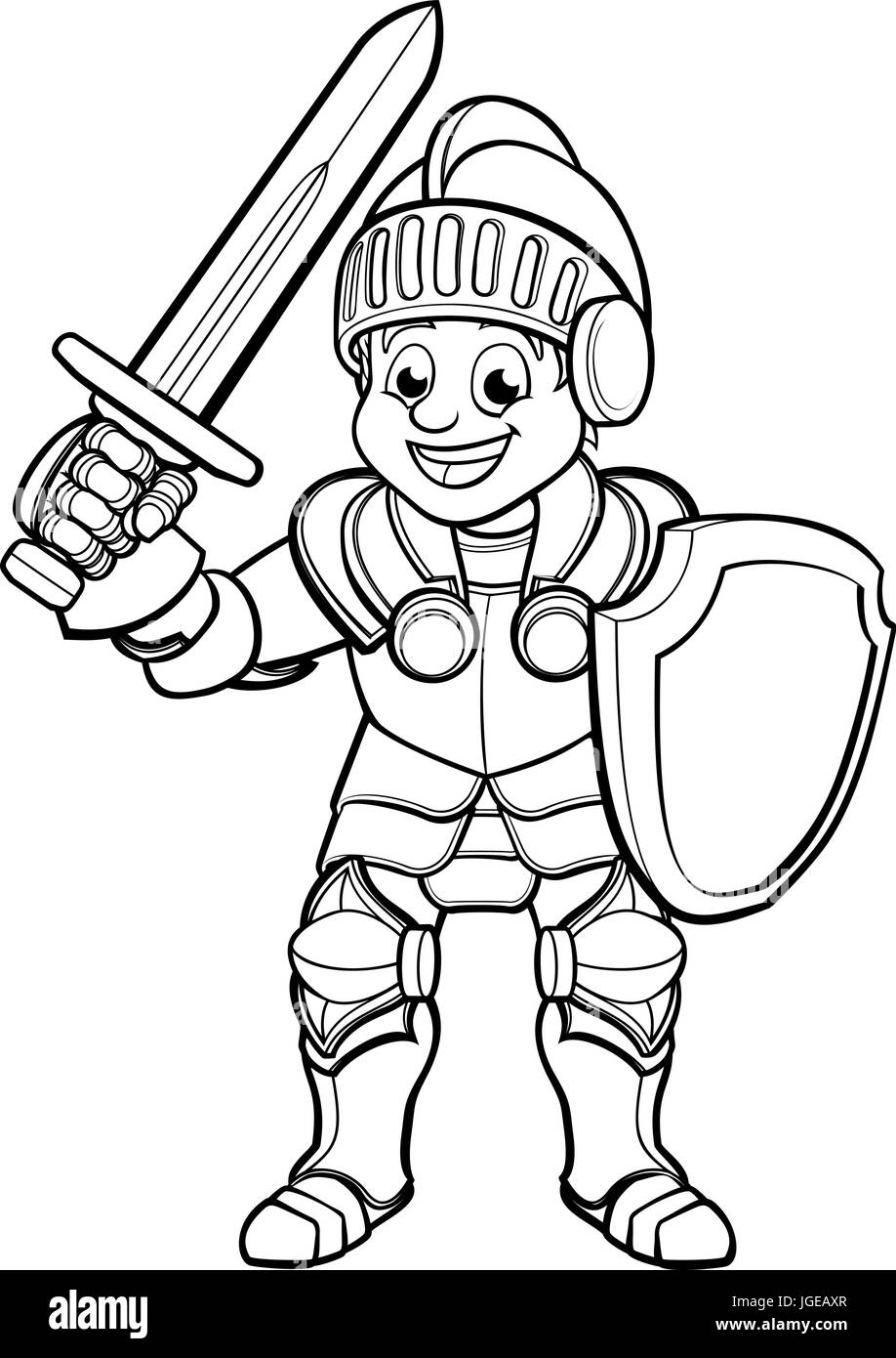 Knight Cartoon Character Stock Vector Image & Art - Alamy