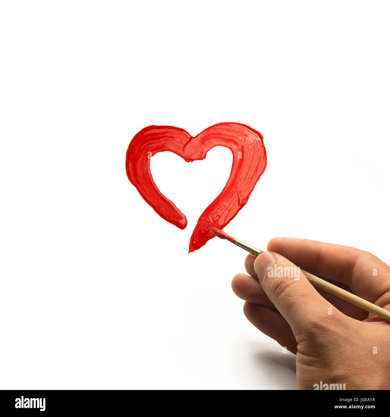 painted red heart Stock Photo - Alamy