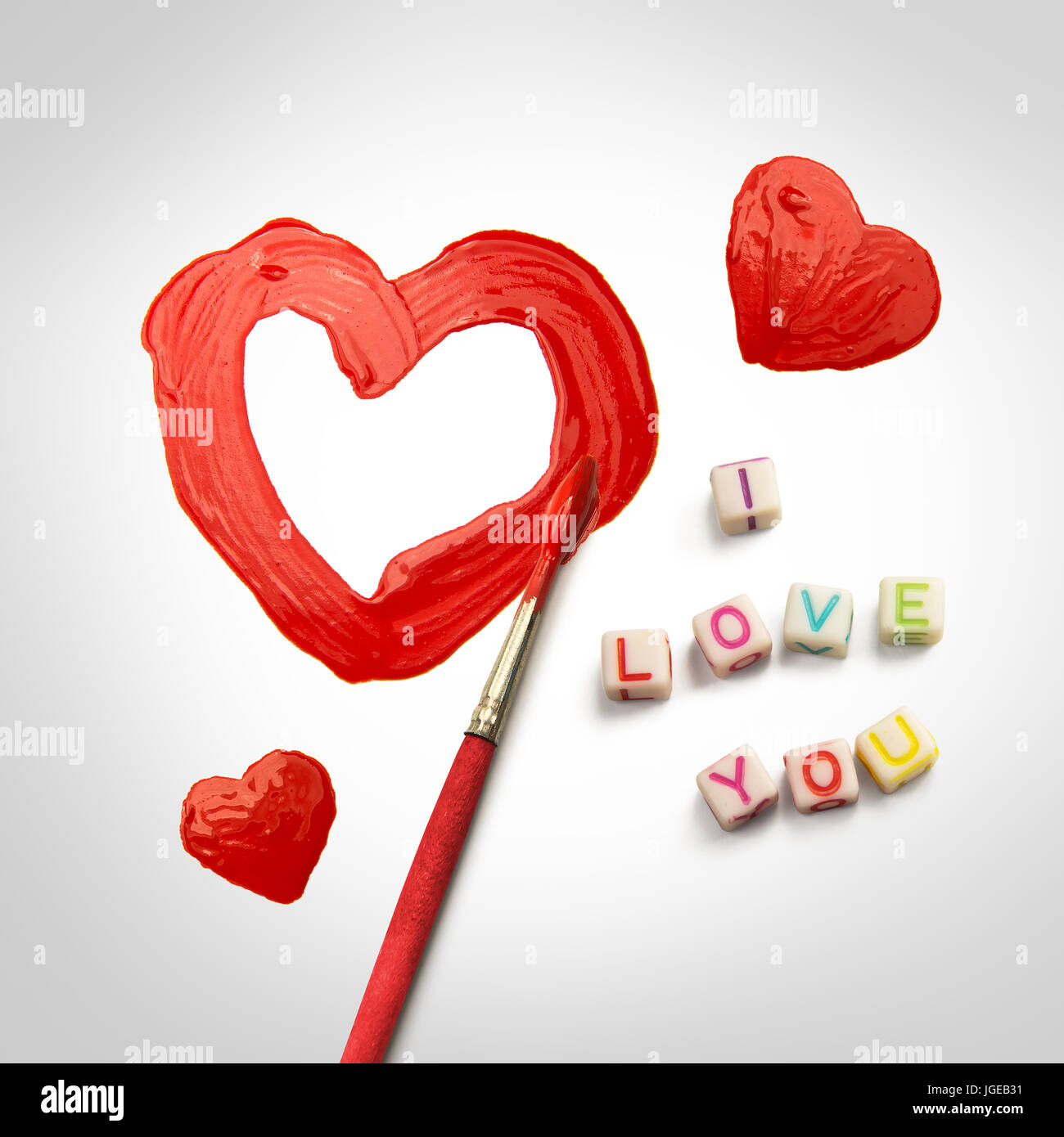 painted red heart Stock Photo - Alamy
