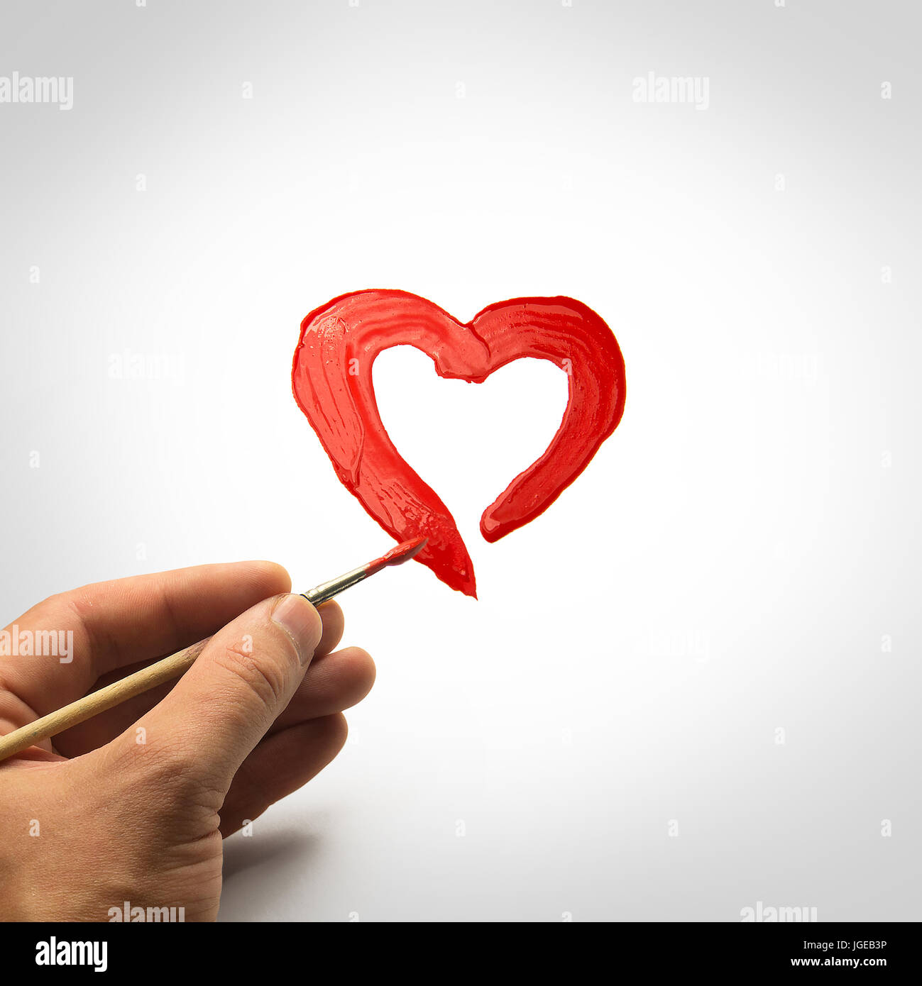 painted red heart Stock Photo - Alamy