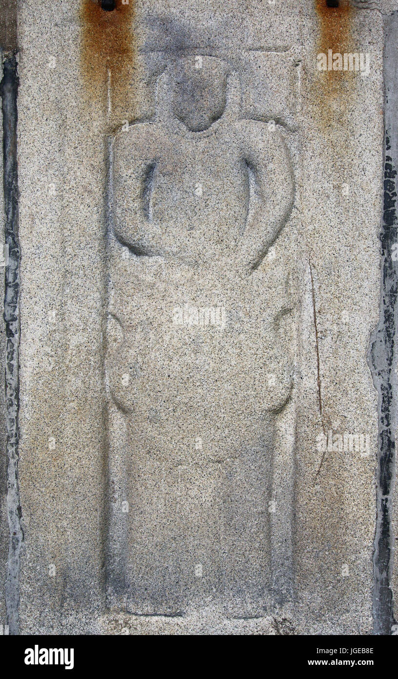 Old tombstone worn over time - detail Stock Photo - Alamy