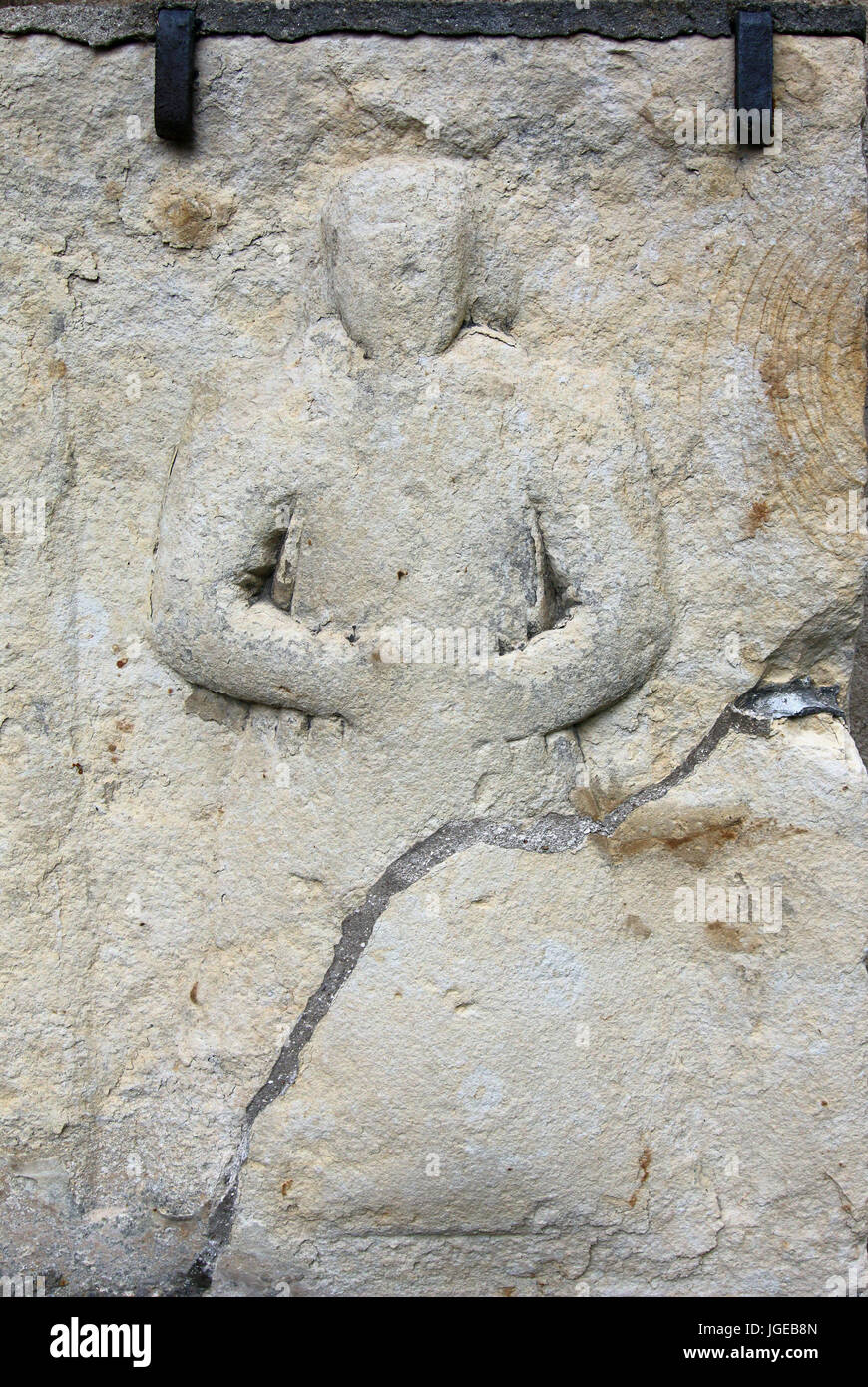 Old tombstone worn over time - detail Stock Photo - Alamy