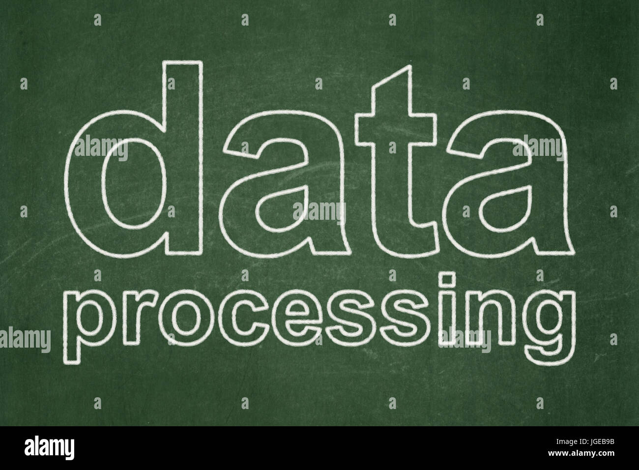 Data concept: Data Processing on chalkboard background Stock Photo - Alamy