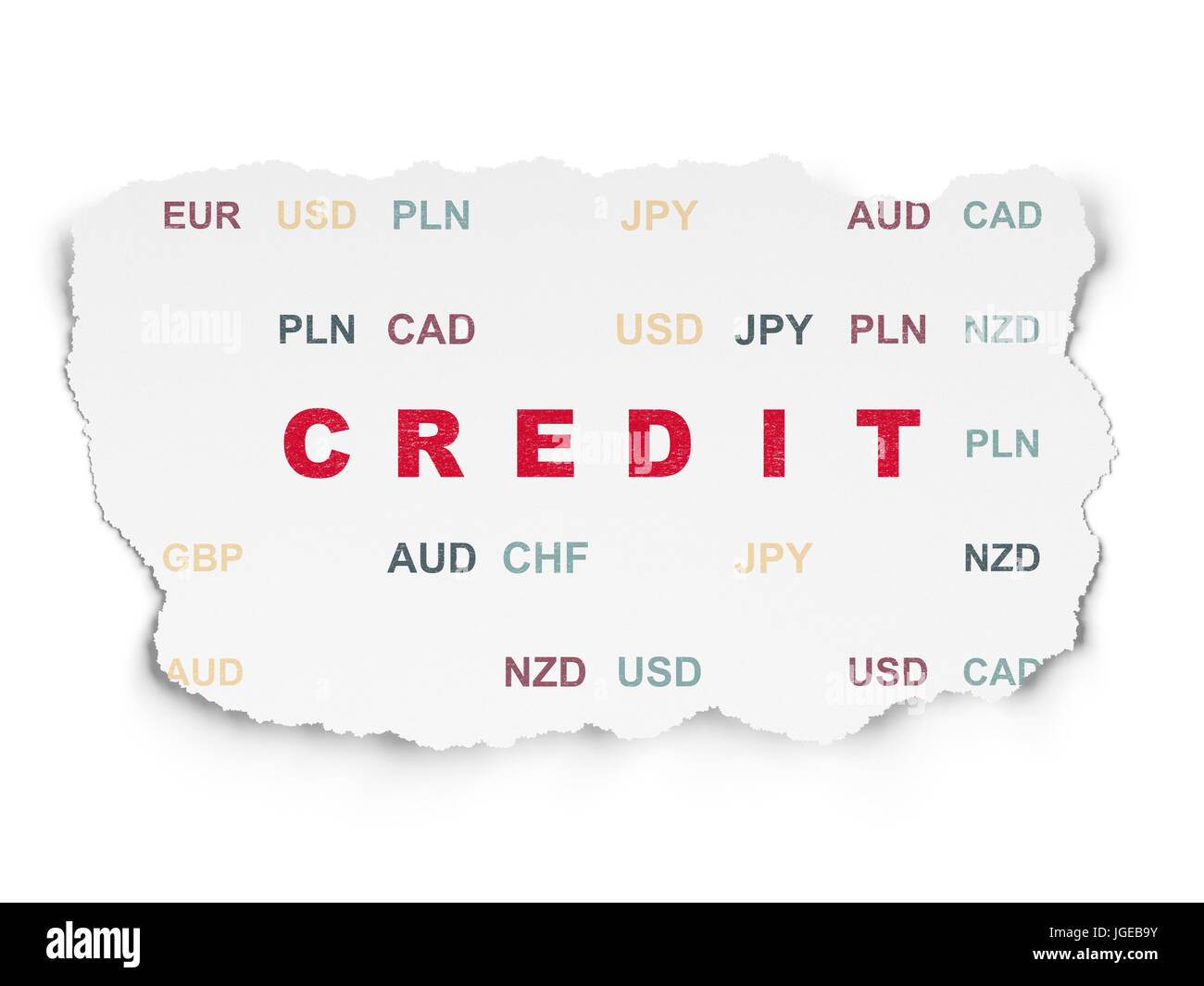 Money concept: Credit on Torn Paper background Stock Photo - Alamy