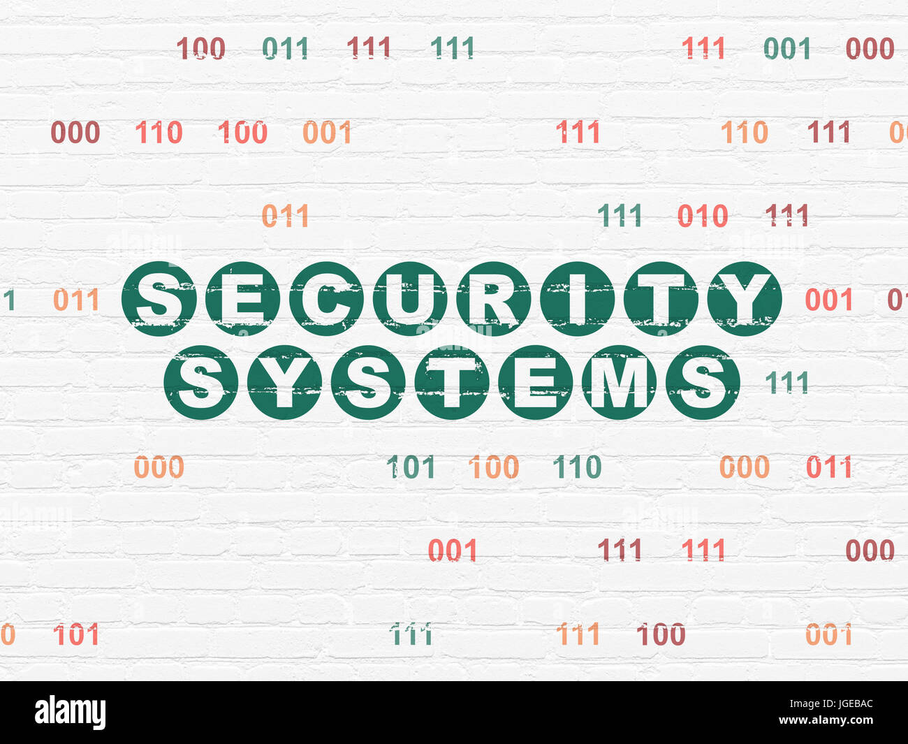 Security concept: Security Systems on wall background Stock Photo - Alamy