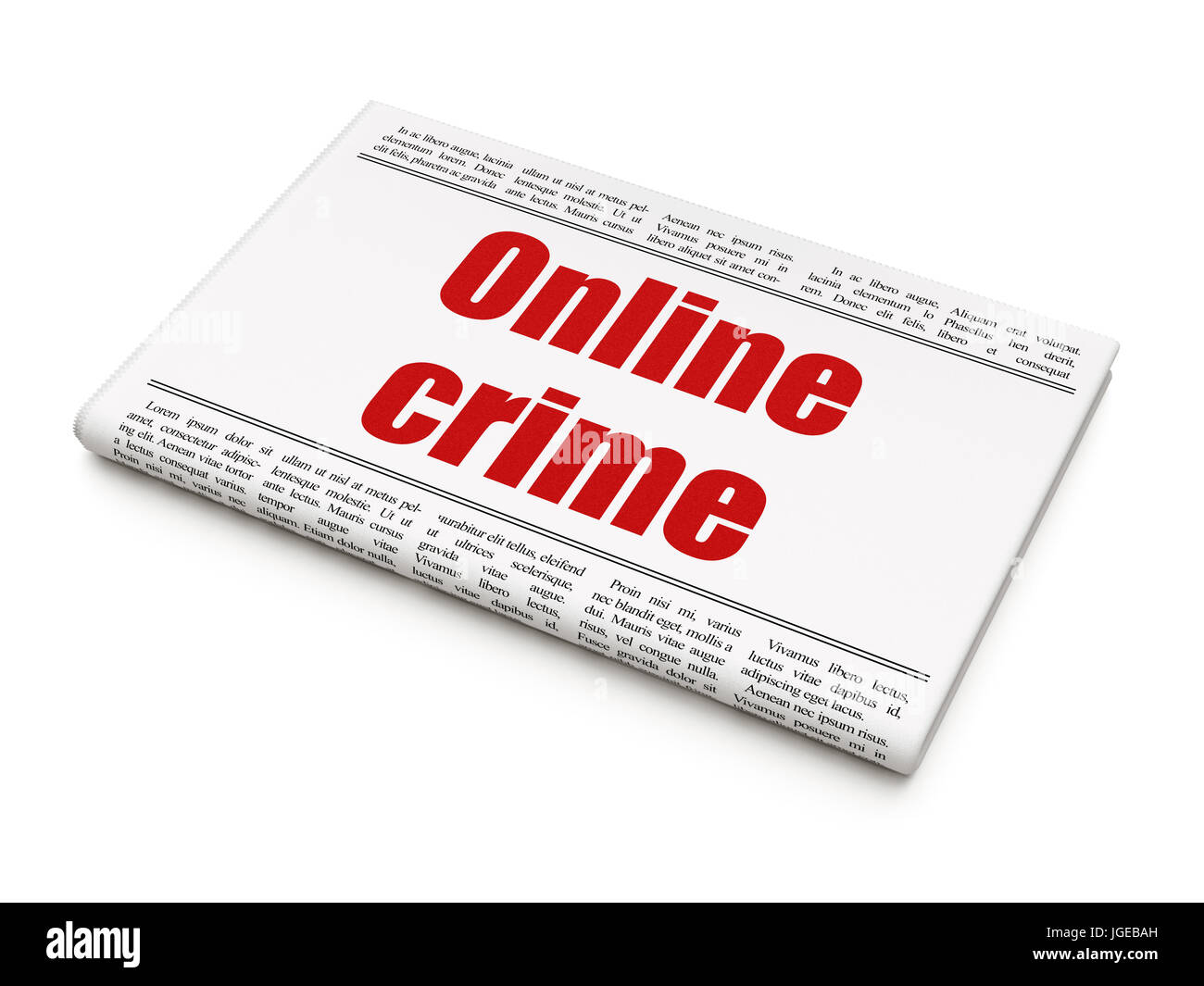 Security concept: newspaper headline Online Crime Stock Photo - Alamy