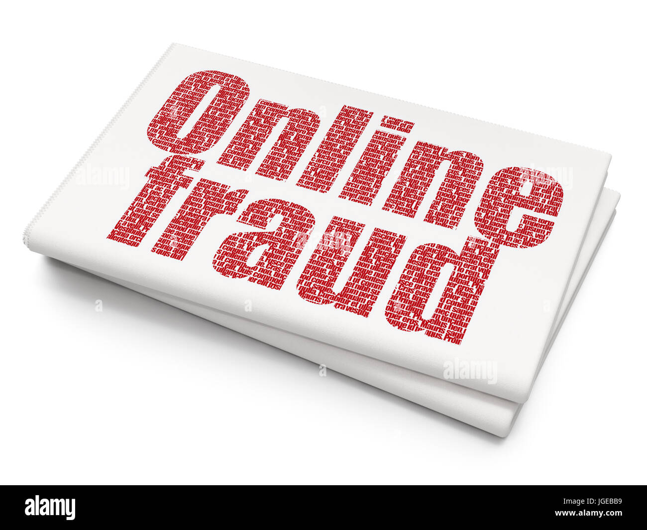 Security concept: Online Fraud on Blank Newspaper background Stock ...