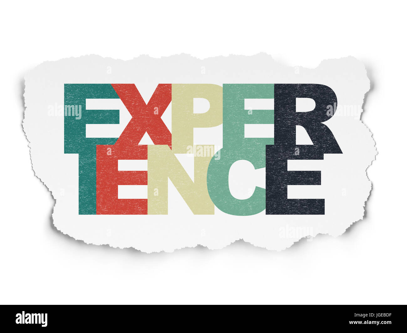 Finance concept: Experience on Torn Paper background Stock Photo - Alamy