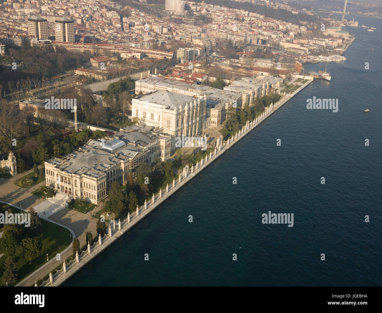 Ciragan palace from air , istanbul TURKEY Stock Photo - Alamy