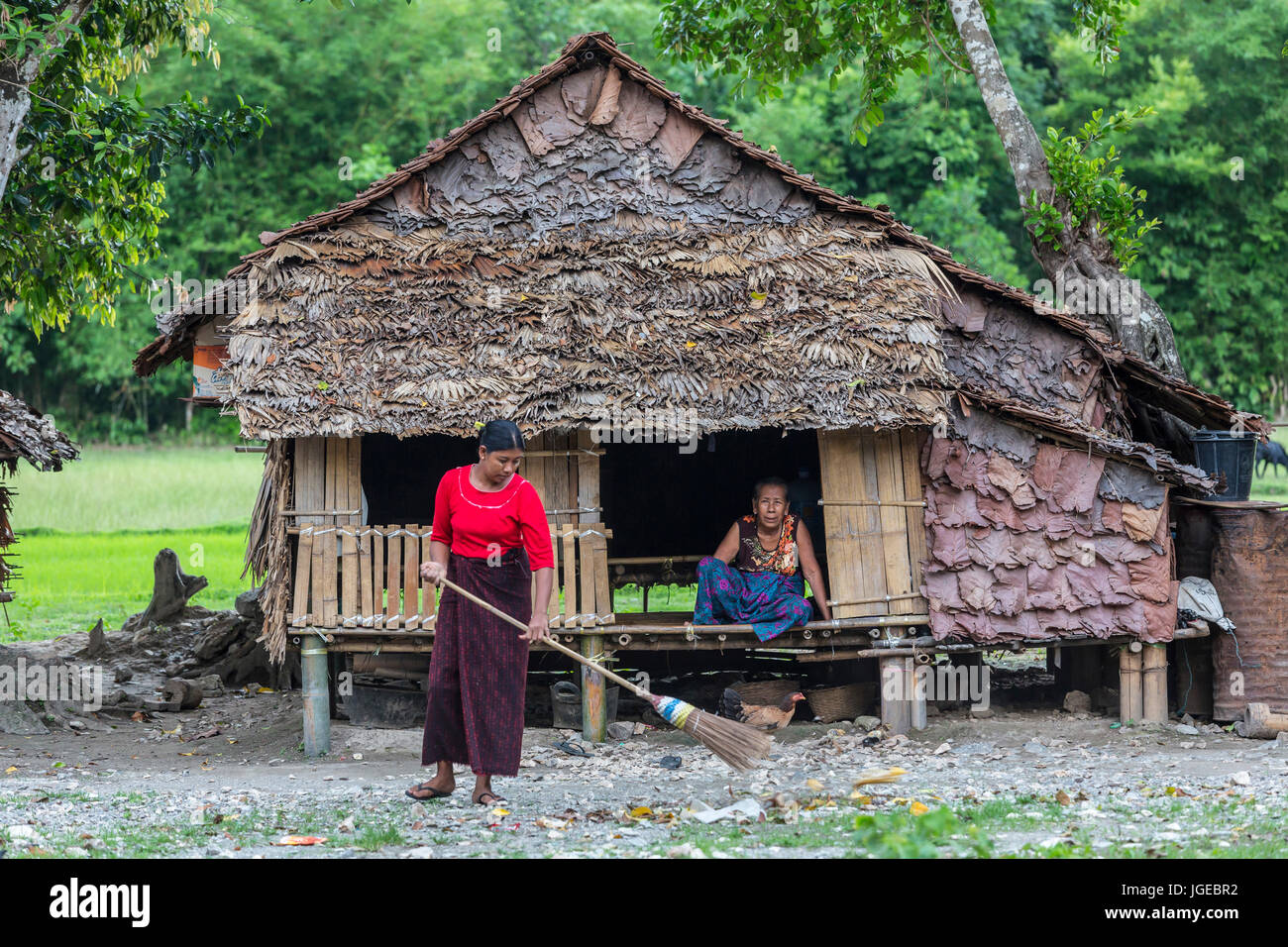 Traditional house in southern Myanmar Stock Photo - Alamy