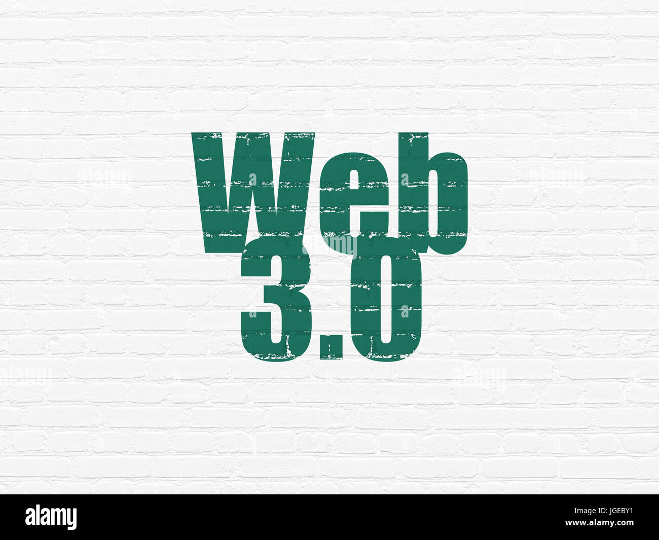 Web design concept: Web 3.0 on wall background Stock Photo - Alamy