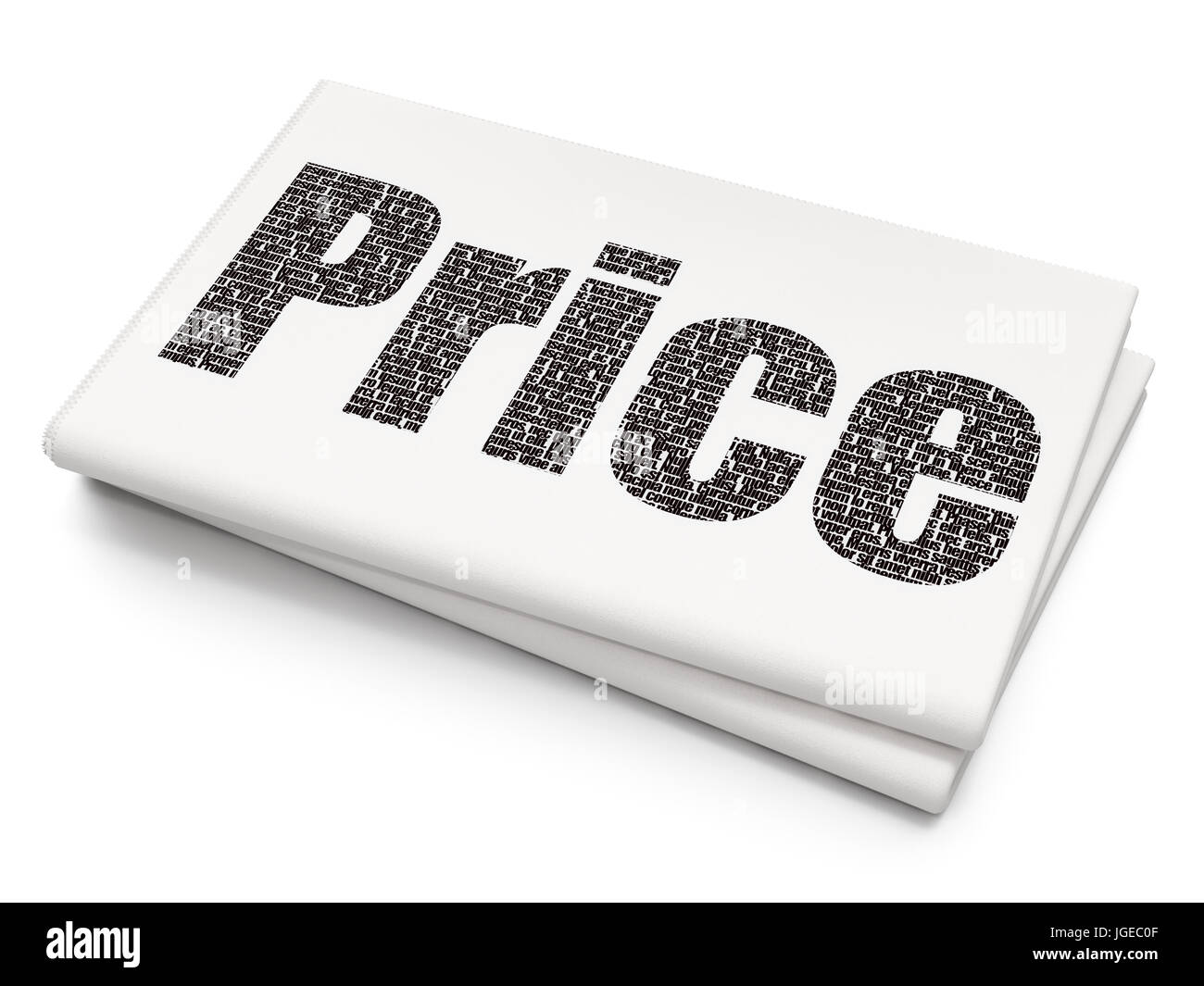 Advertising concept: Price on Blank Newspaper background Stock Photo ...
