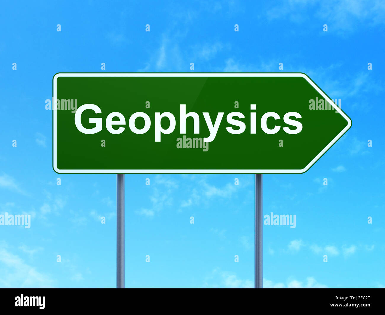 Science concept: Geophysics on road sign background Stock Photo - Alamy