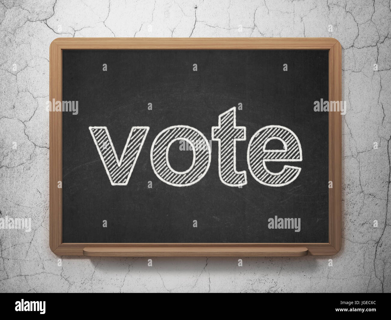 Politics concept: Vote on chalkboard background Stock Photo - Alamy