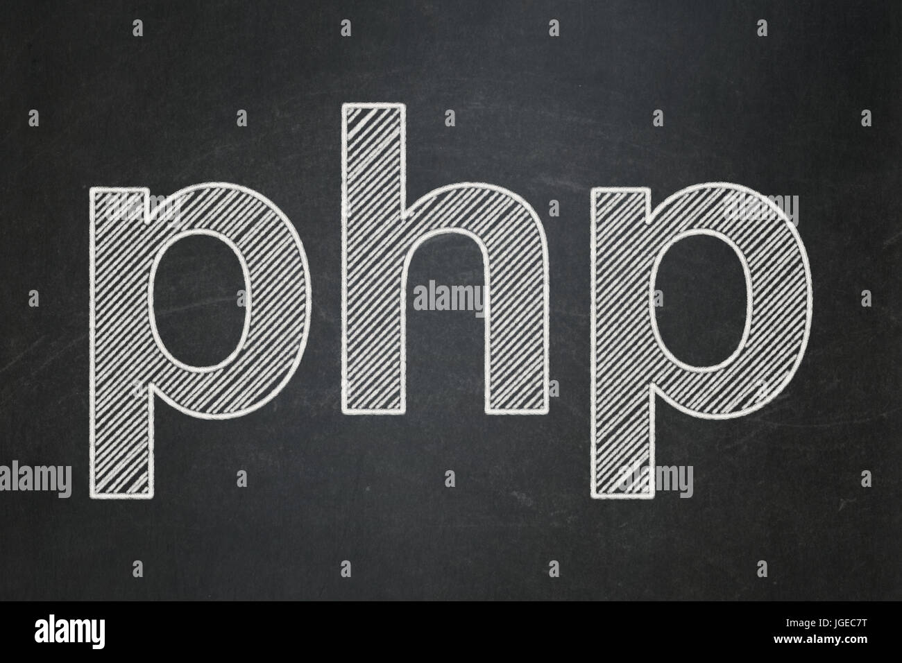 Software concept: Php on chalkboard background Stock Photo - Alamy