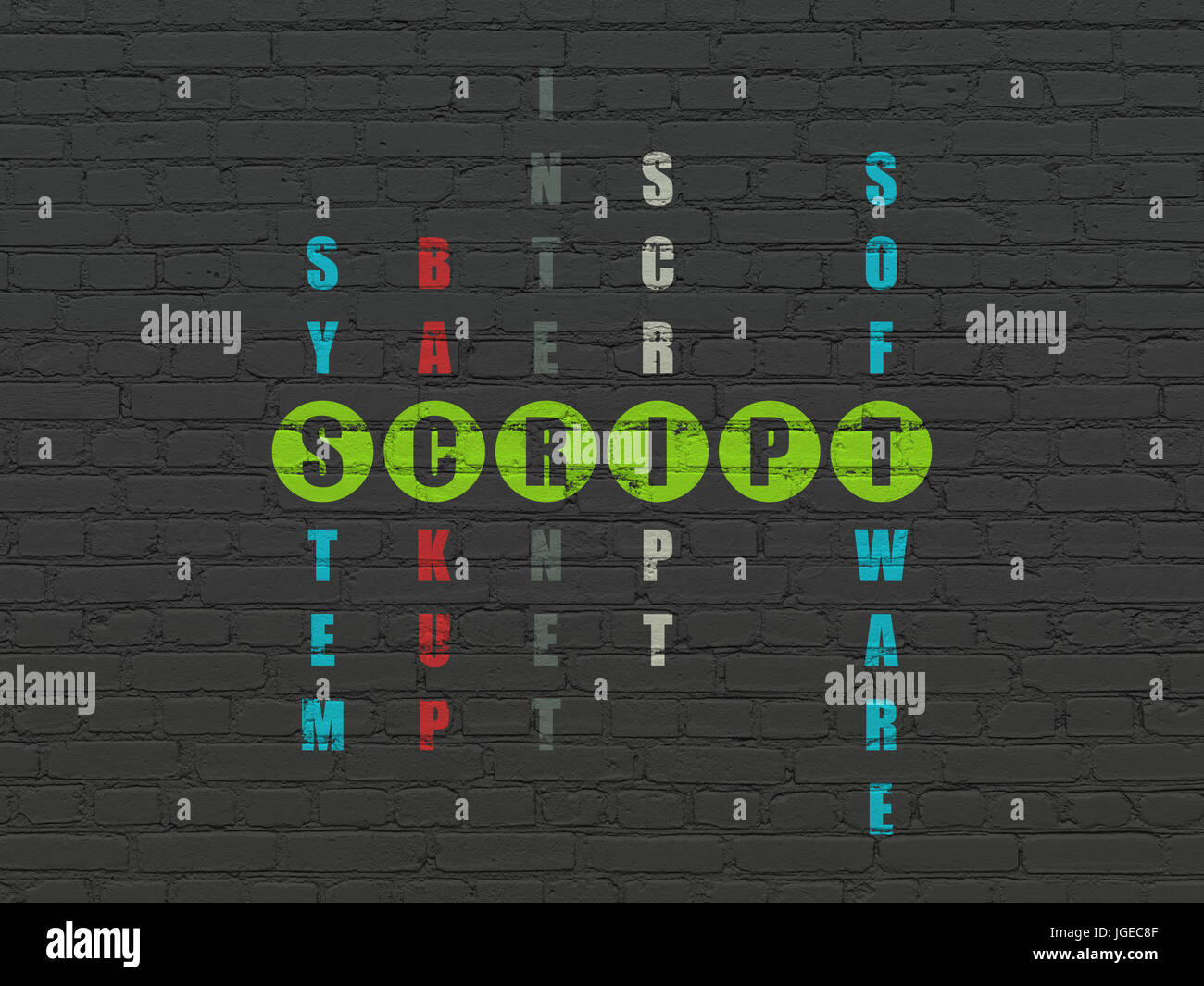 Programming concept: Script in Crossword Puzzle Stock Photo - Alamy