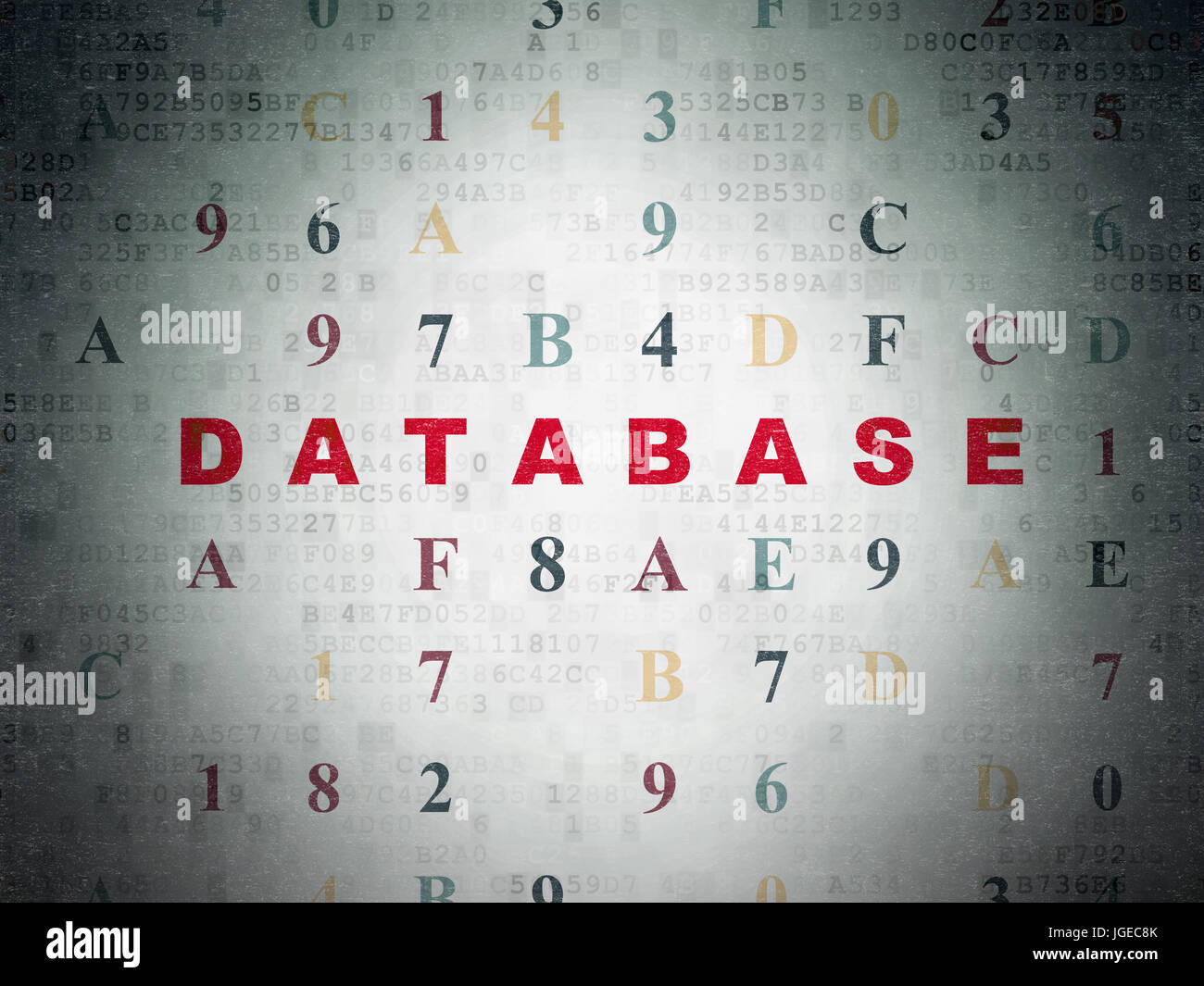 Database concept: Database on Digital Data Paper background Stock Photo ...